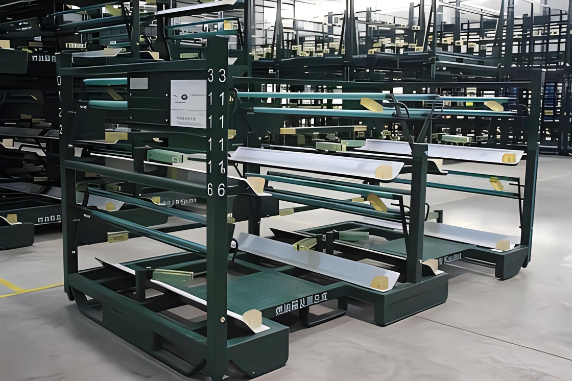 Green Warehouse Industrial Storage Metal Automobile Frame Racking For ...