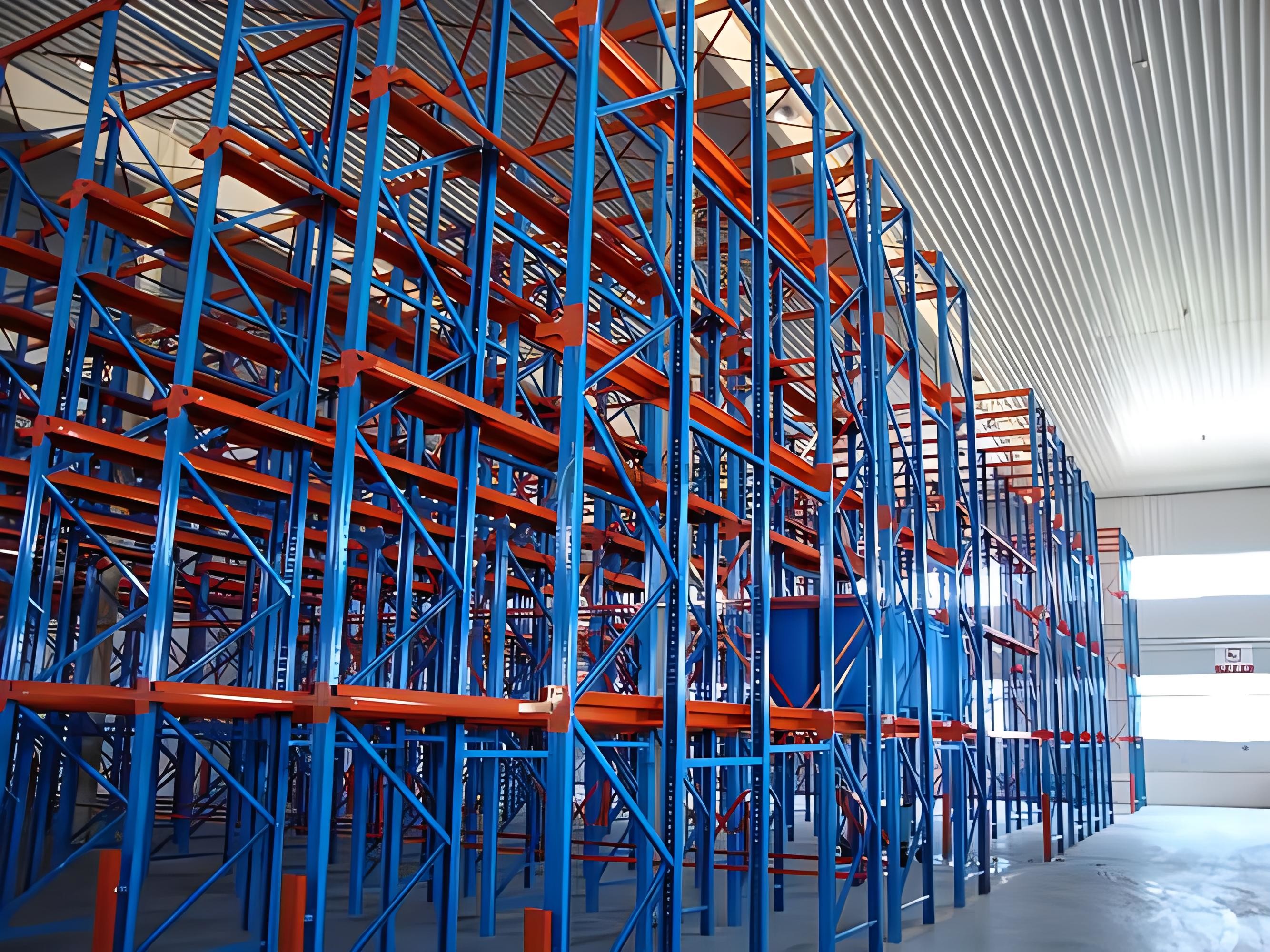 2 Double Deep Pallet Racking System Metal Rack Warehouse