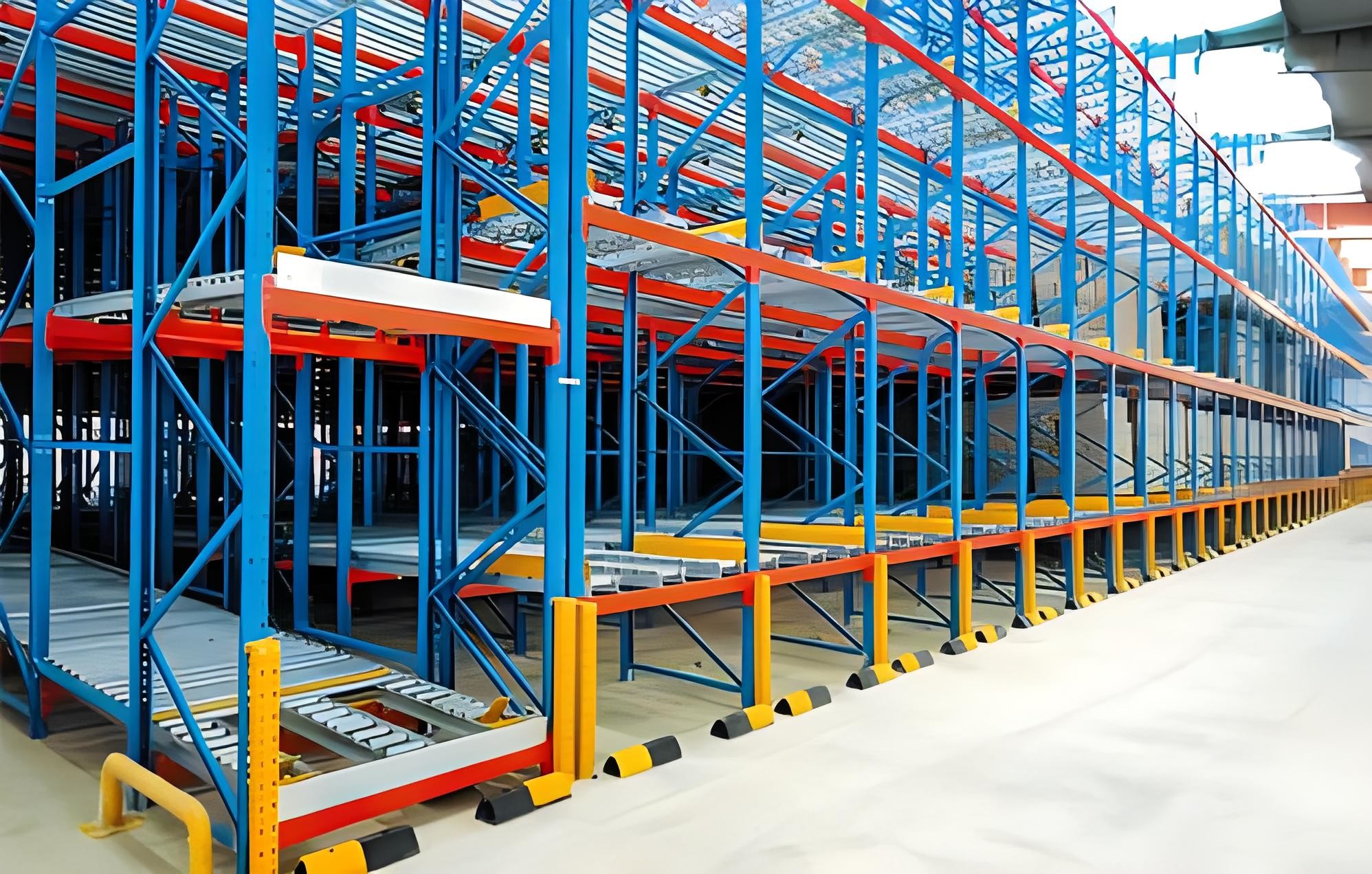 Warehouse Forklift Pick Up Gravity Rack Heavy Duty Roller Type Track ...