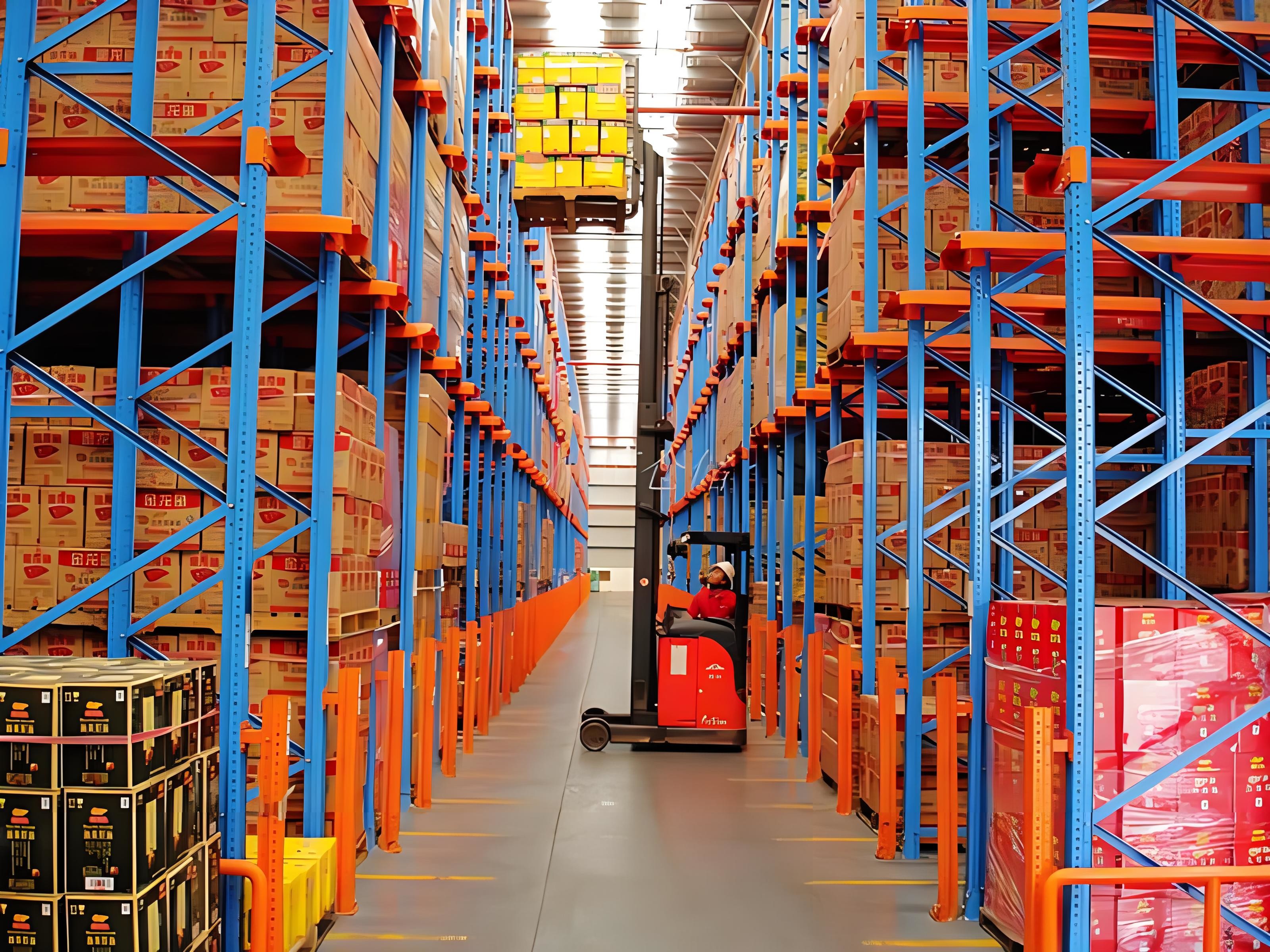 Intensive Storage Shelves Steel Metal Heavy Duty Roller Rack Drive-in ...