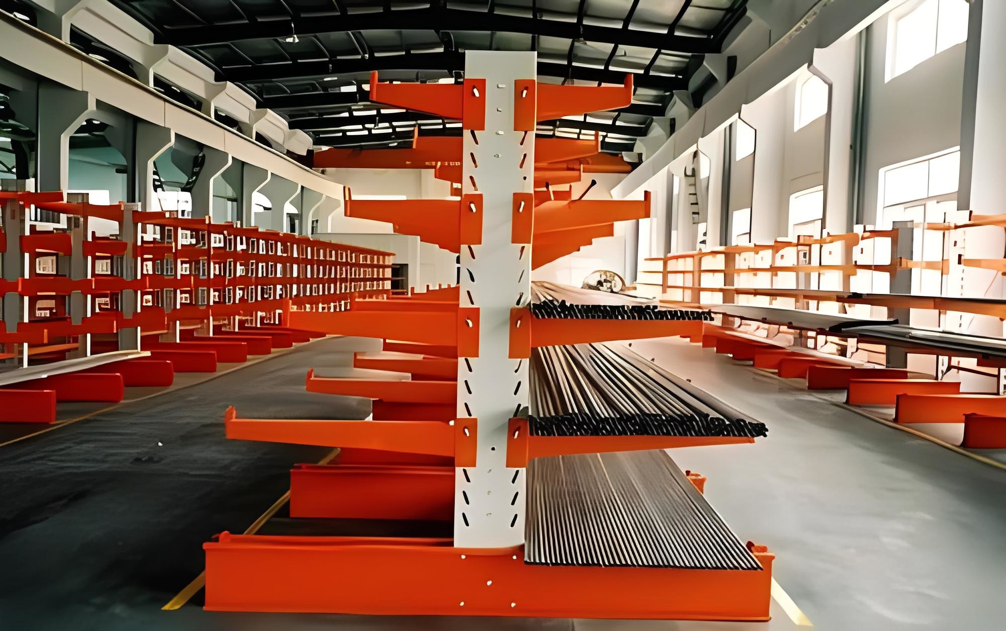 Heavy Duty Adjustable Cantilever Pallet Racking Systems Steel Metal ...