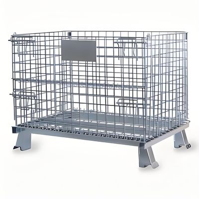 Heavy Duty Warehouse Portable Galvanized Folding Wire Mesh Storage Cage ...